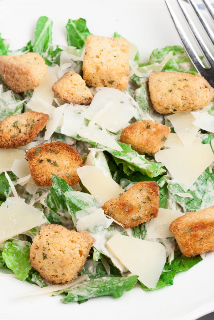 Best Creamy Caesar Salad Recipe | Chew Out Loud