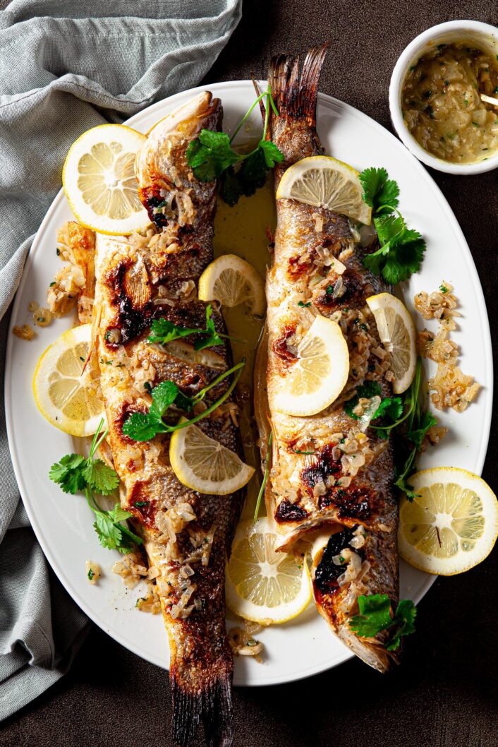 Branzino Recipe with Lemon Butter Sauce | Chew Out Loud
